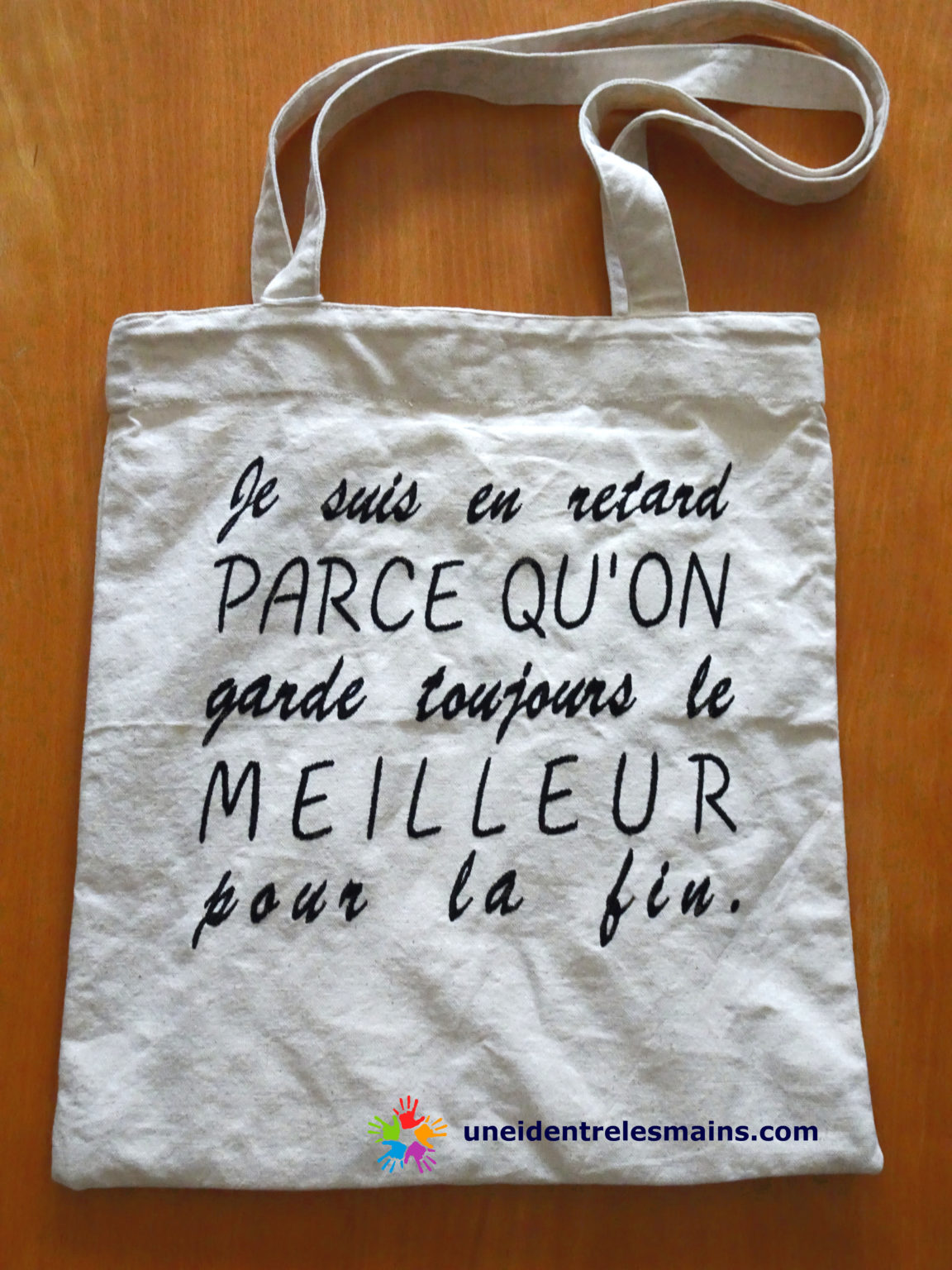 Tote-bag à message – Une idée entre les mains